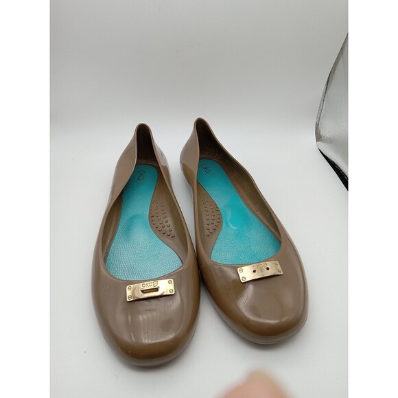 Oka-B | Shoes | Okab Ballet Flats Tan Jelly Shoes Rubber Water Slip ...